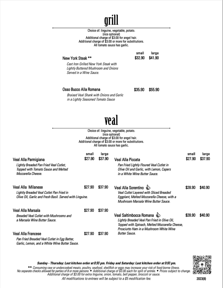 Assaggio Italian Restaurant Menu (Full Menu Update 2026)