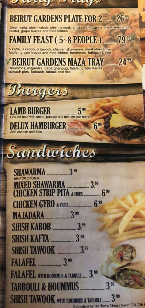 Beirut Garden Menu (Full Menu Update 2026)