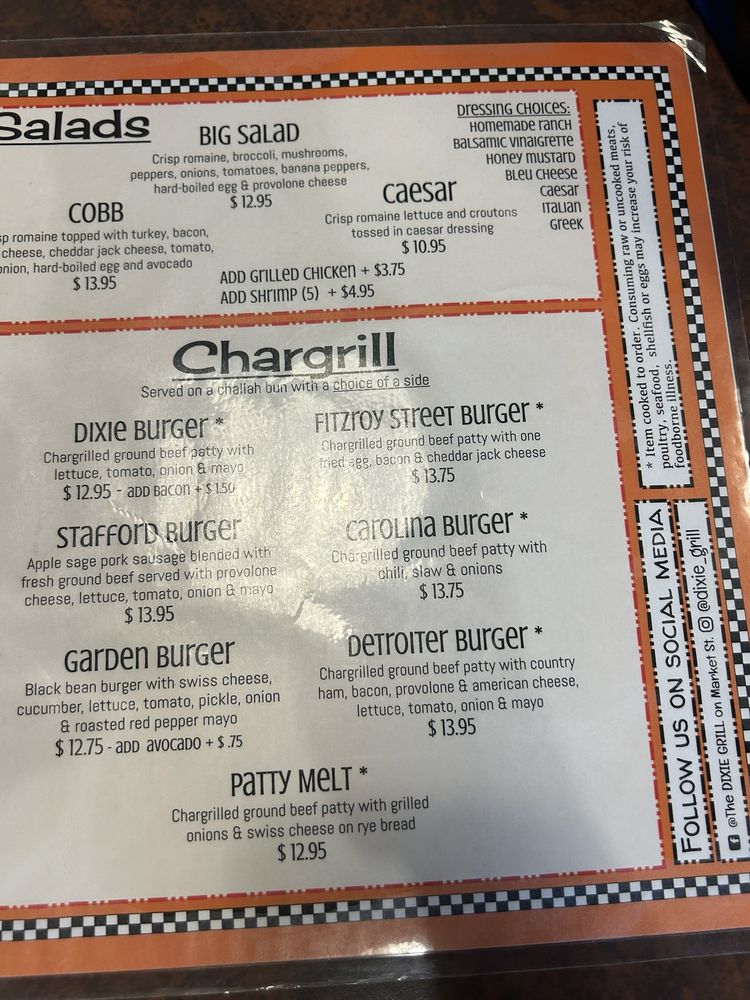 Dixie Grill Menu (Full Menu Update 2026)