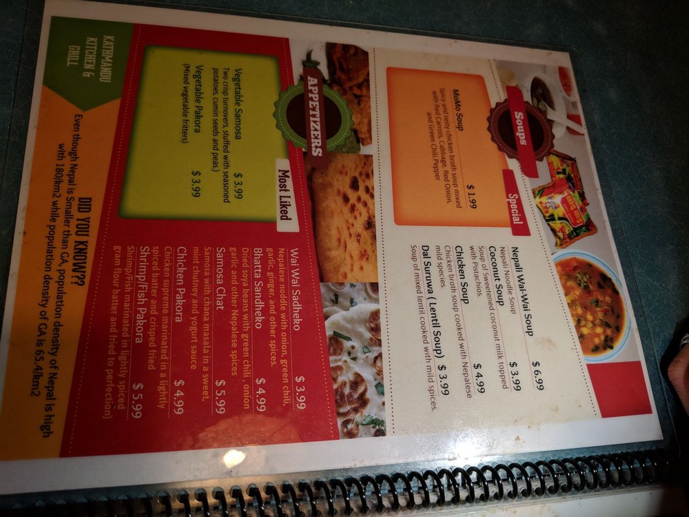 Kathmandu Kitchen Grill Menu (Full Menu Update 2026)