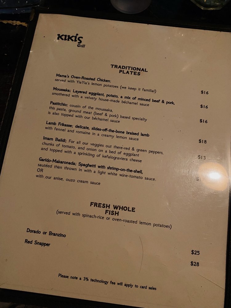 Kiki’s Menu (Full Menu Update 2026)