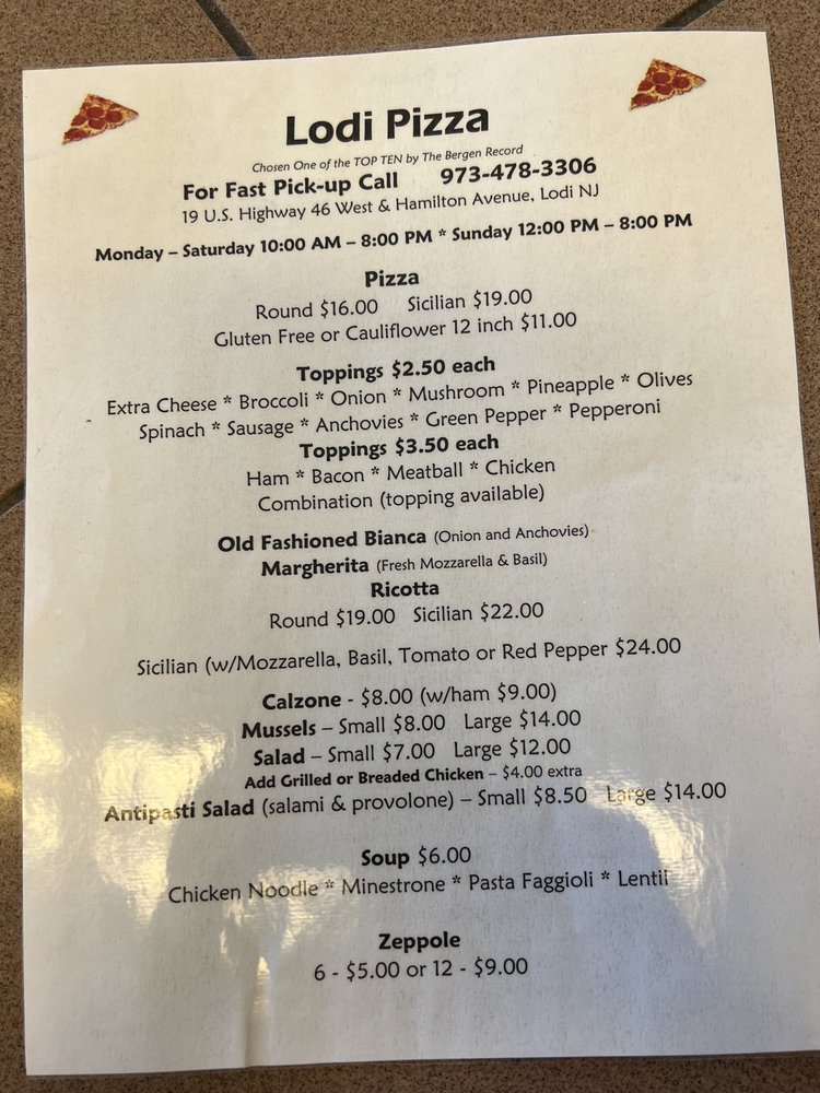 Lodi Pizza Restaurant Menu (Full Menu Update 2026)