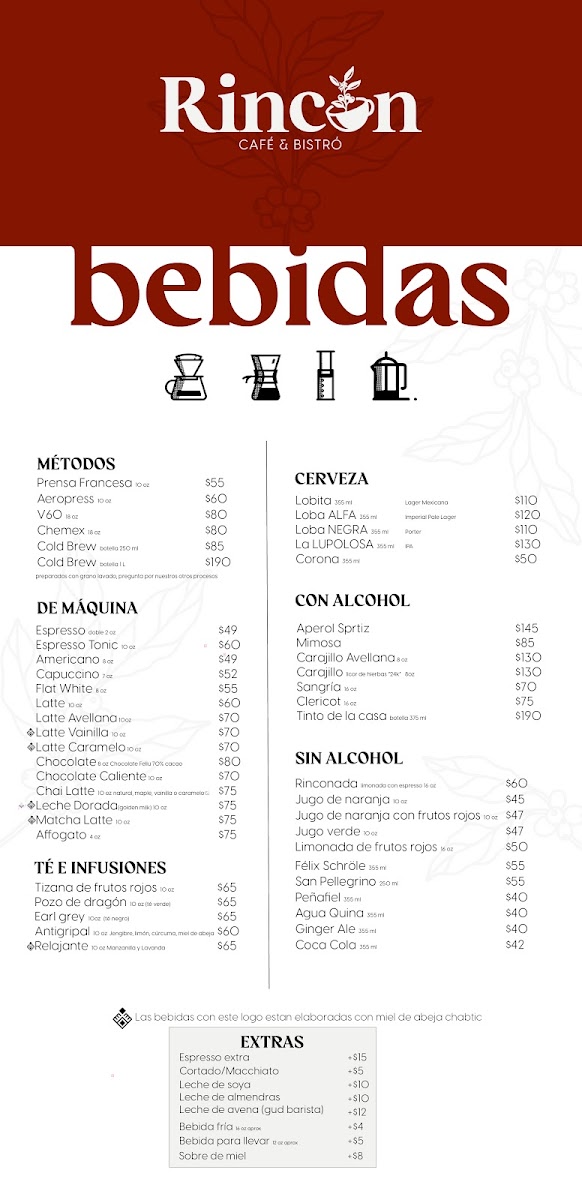 RINCÓN Café Bistro Menu (Full Menu Update 2026)