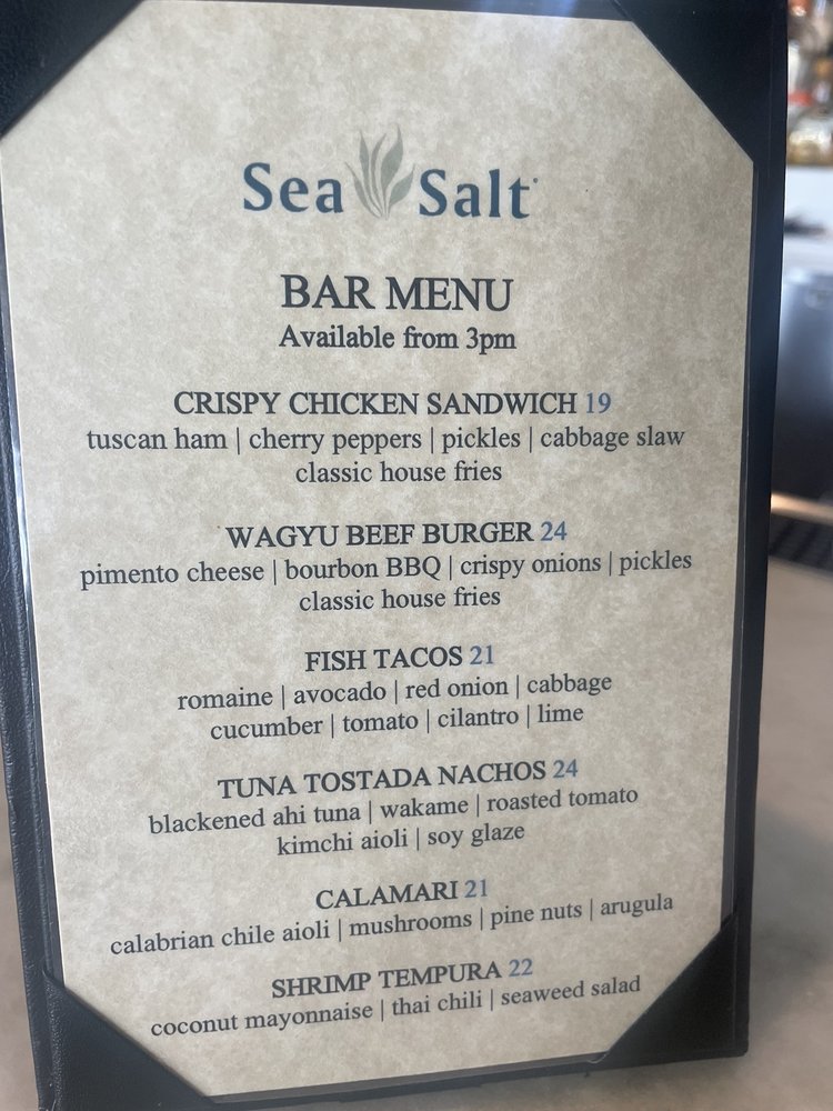 Sea Salt Menu (Full Menu Update 2026)