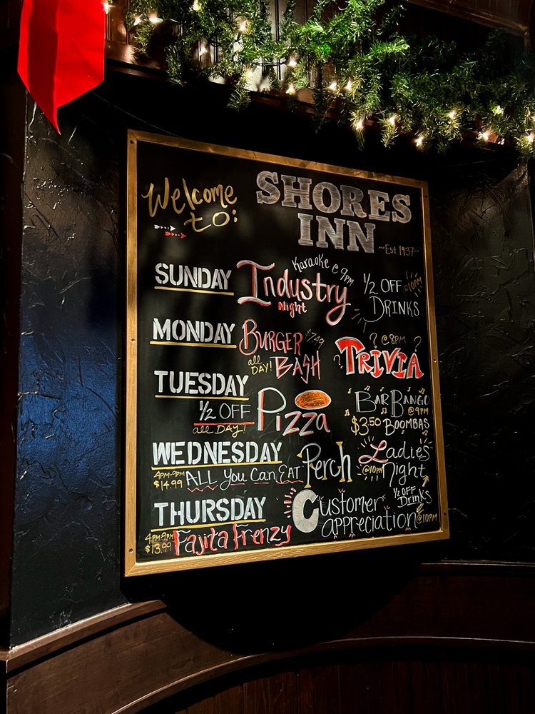 Shores Inn Food Spirits Menu (Full Menu Update 2026)