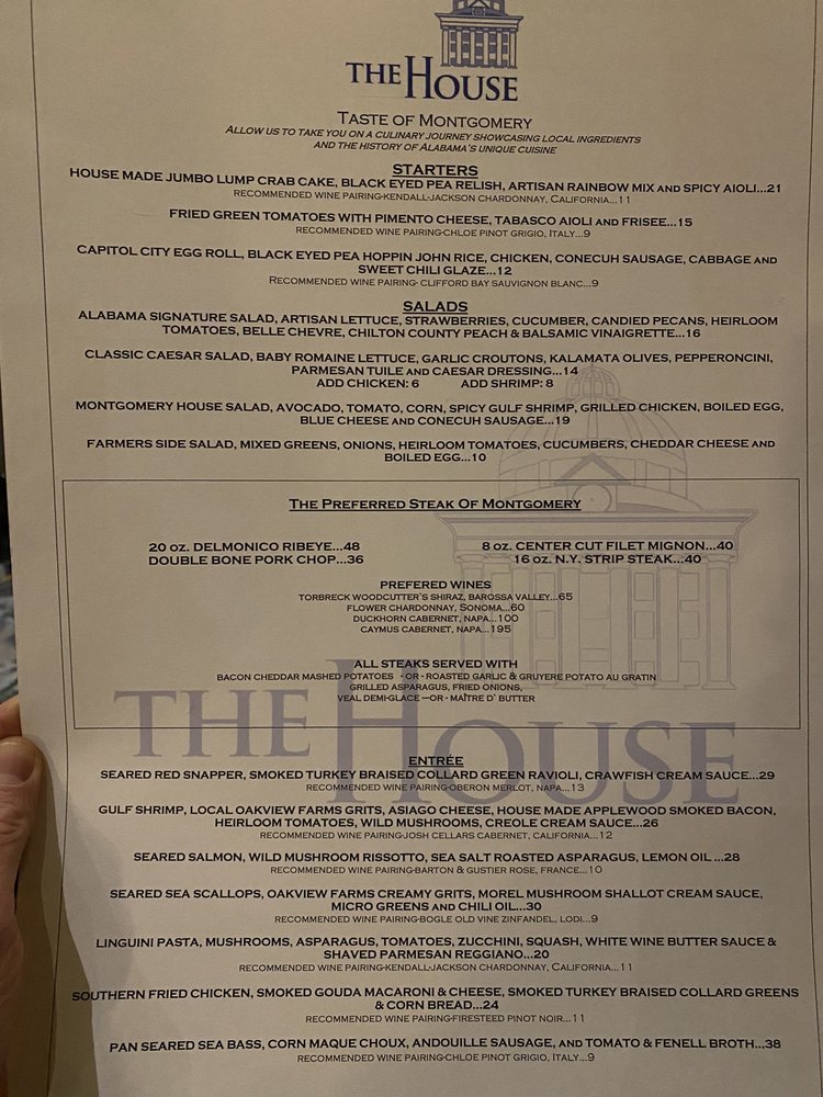 The House Restaurant Menu (Full Menu Update 2026)