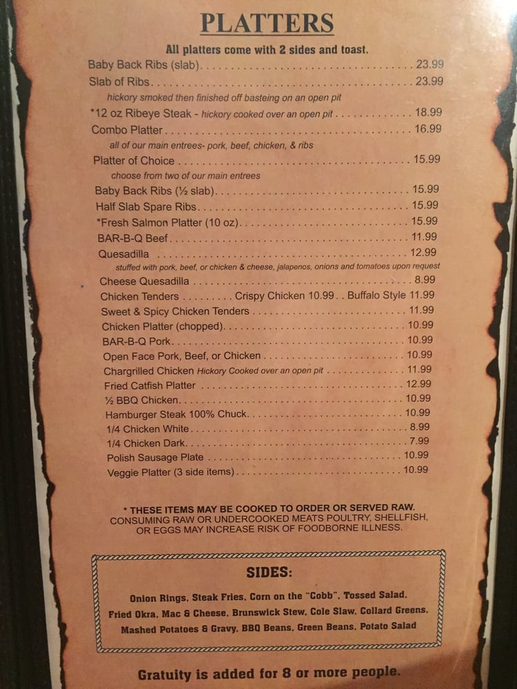 Williamson Bros Bar-B Q Menu (Full Menu Update 2026)
